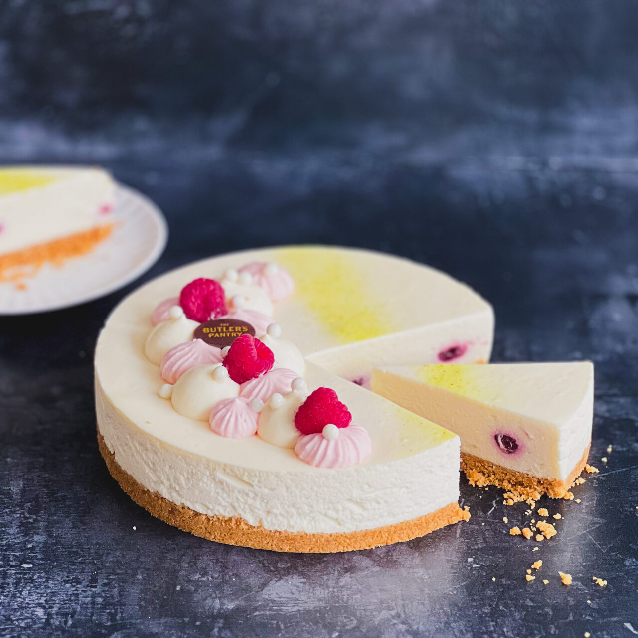 Lemon & Raspberry Cheesecake - The Natural Bakery