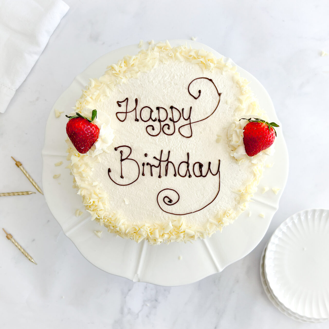 Fresh Cream Birthday Cake - The Natural Bakery